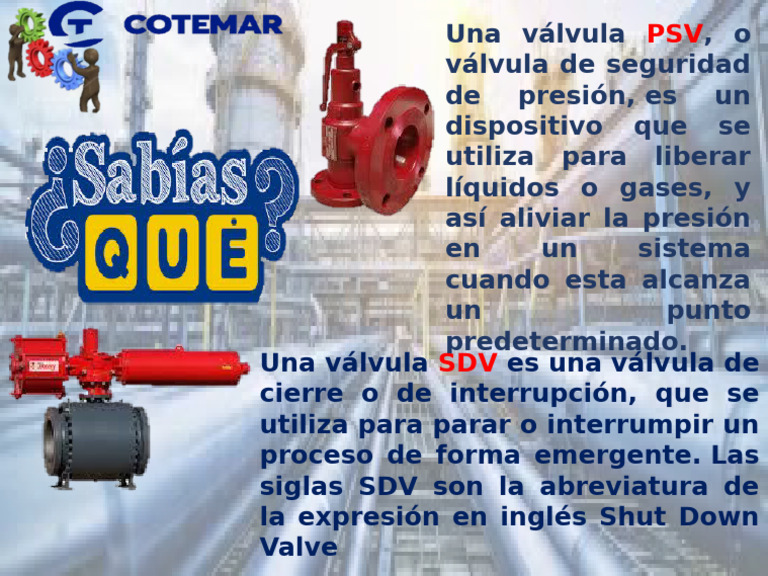 Válvulas PSV y SDV: Funciones y Definiciones | PDF