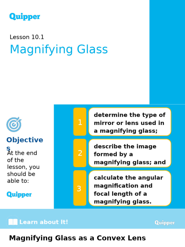 Science 10 10.1 Magnifying Glass | PDF | Electromagnetic Radiation | Optics