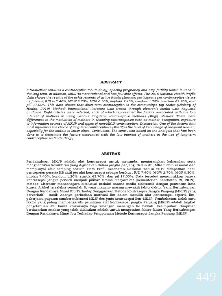 Faktor Rendahnya Minat Ibu pada MKJP | PDF