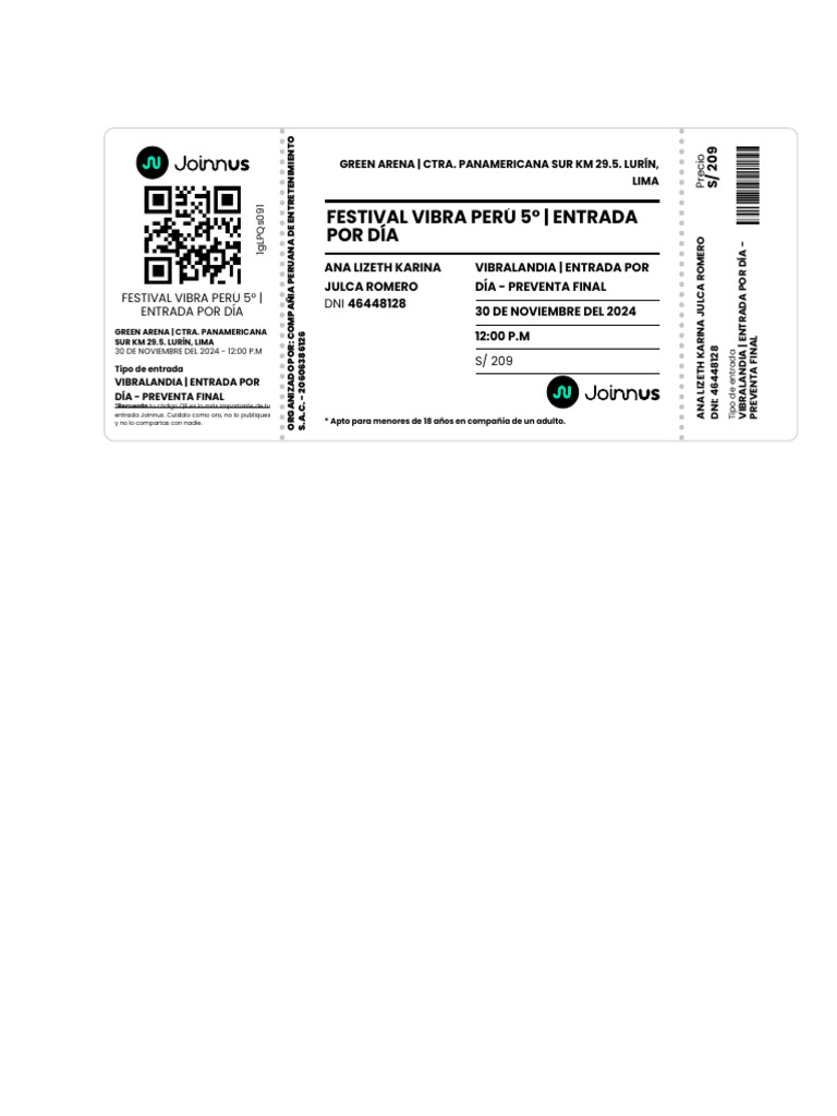 Entradas Vibra | PDF