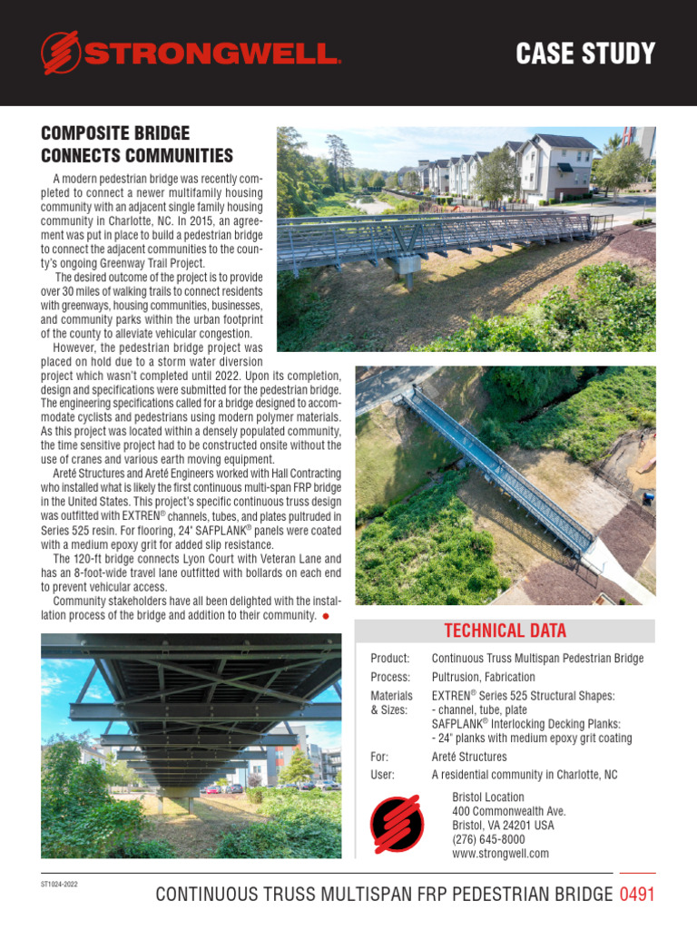 0491 Continuous Truss Multispan FRP Pedestrian Bridge | PDF | Bridge ...