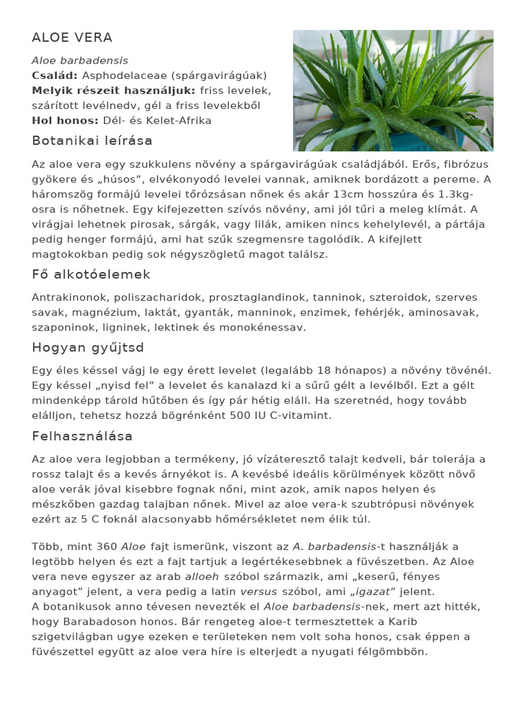 Aloe Vera | PDF