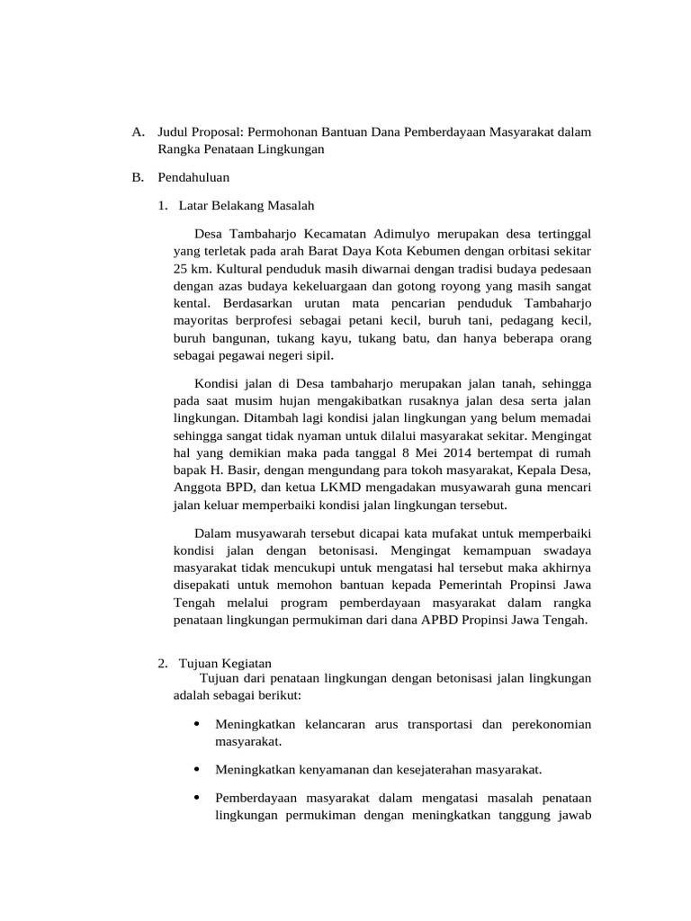 Proposal Indonesia (2) | PDF
