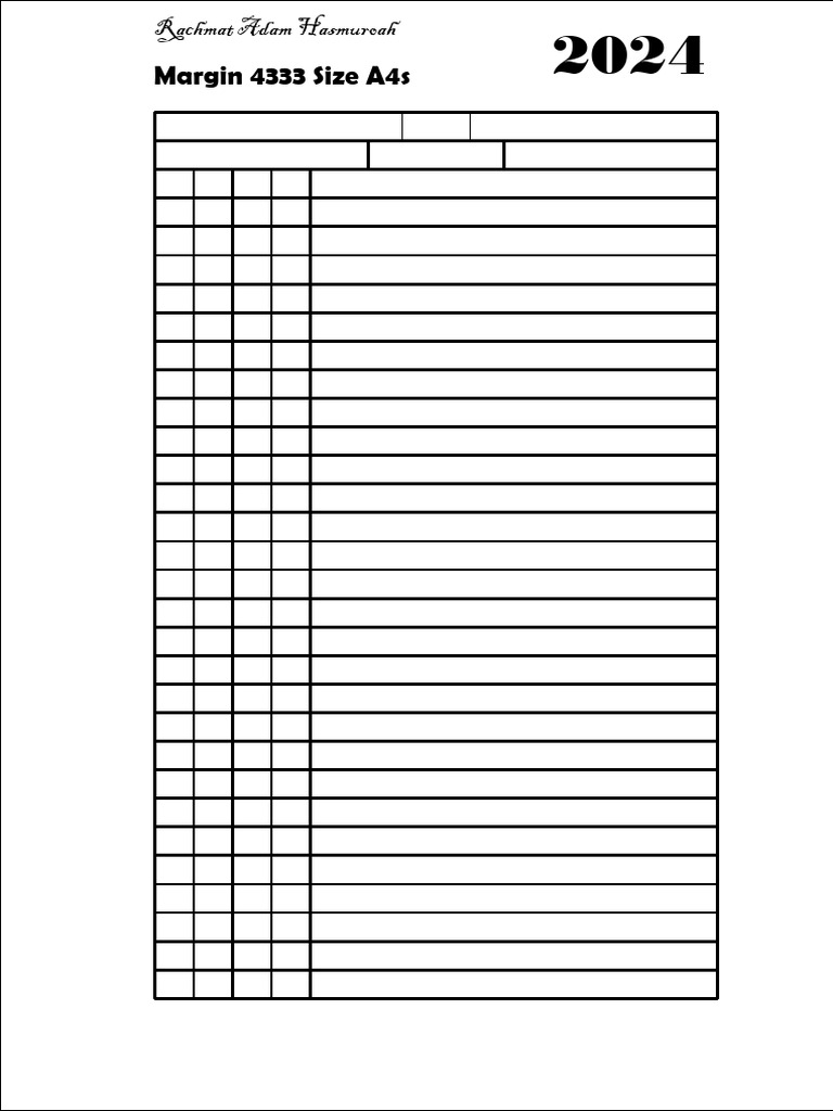 Margin 4333 Size A4s | PDF