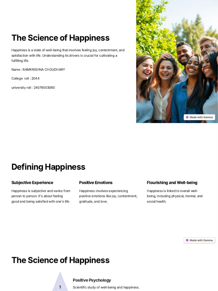 Science of Happiness Explained | PDF | Happiness | Feeling