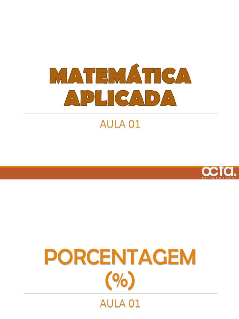 Matemática Aplicada - Aula 01 | PDF