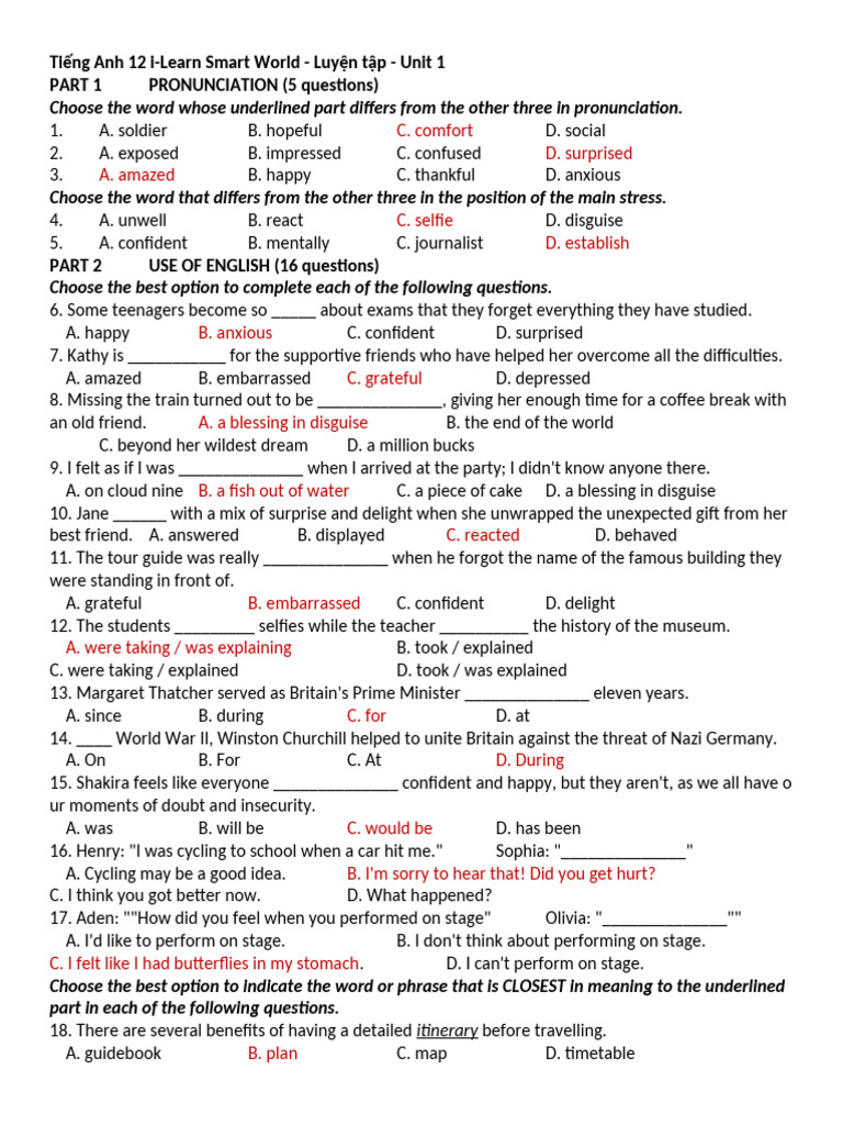 English 12 Practice: Unit 1 | PDF