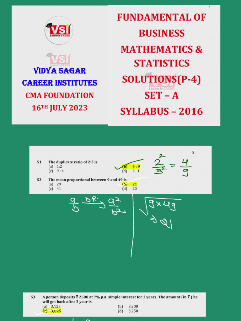 CMA Foundation Paper 4 Solutions July 2023 | PDF