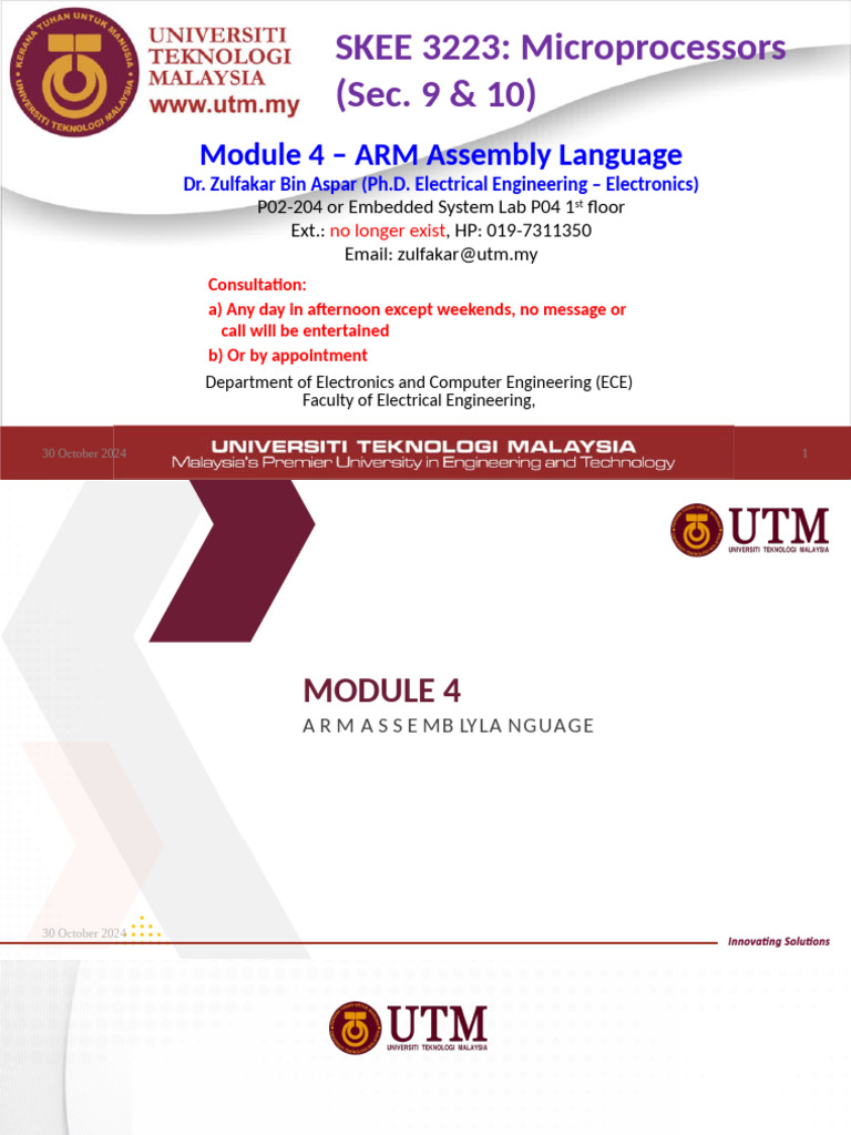SKEE3223 - Module 04 - ARM Assembly Language | PDF | Assembly Language ... SKEE3223 - Module 04 - ARM Assembly Language | PDF | Assembly Language ...