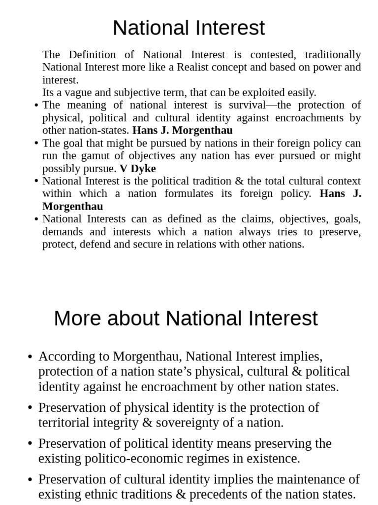 National Interest | PDF | Nation | Nation State