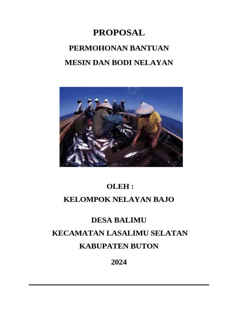 PROP. KEL. NELAYAN BAJO | PDF