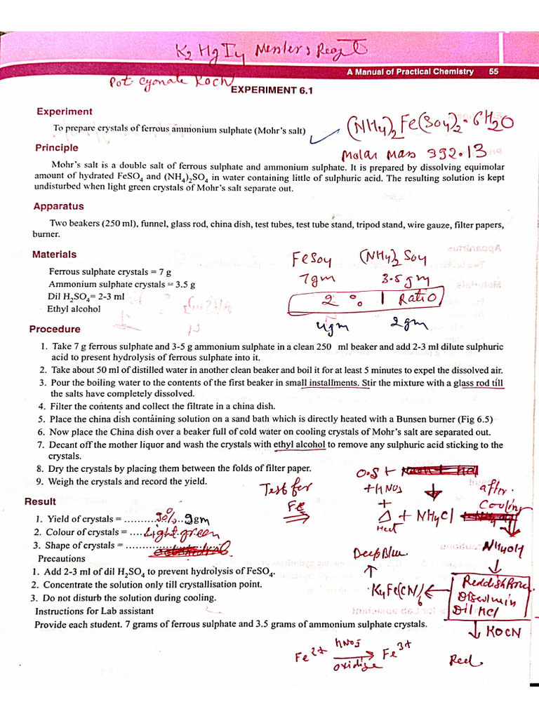 Preparation of Double Salt-1 | PDF