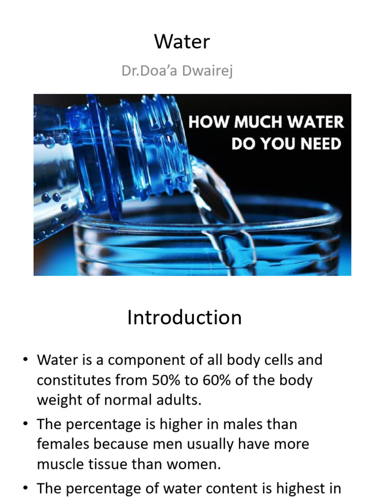 Ch6.Water | PDF | Dehydration | Edema