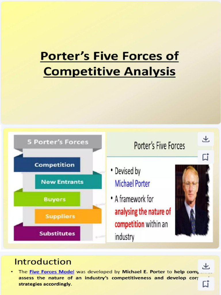 Porters Five Forces Analysis | PDF