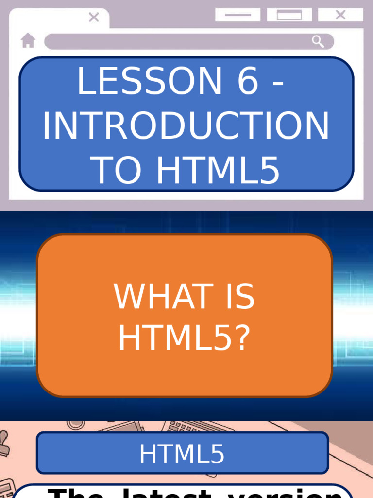 Q2 Lesson 6 Introduction To HTML | PDF | Html5 | Html