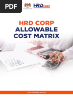 HRDC Allowable Cost Matrix 2025 | PDF | Receipt | Educational Technology