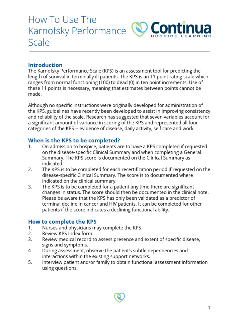 Karnofsky Performance Scale 2 | PDF | Terminal Illness | Medicine
