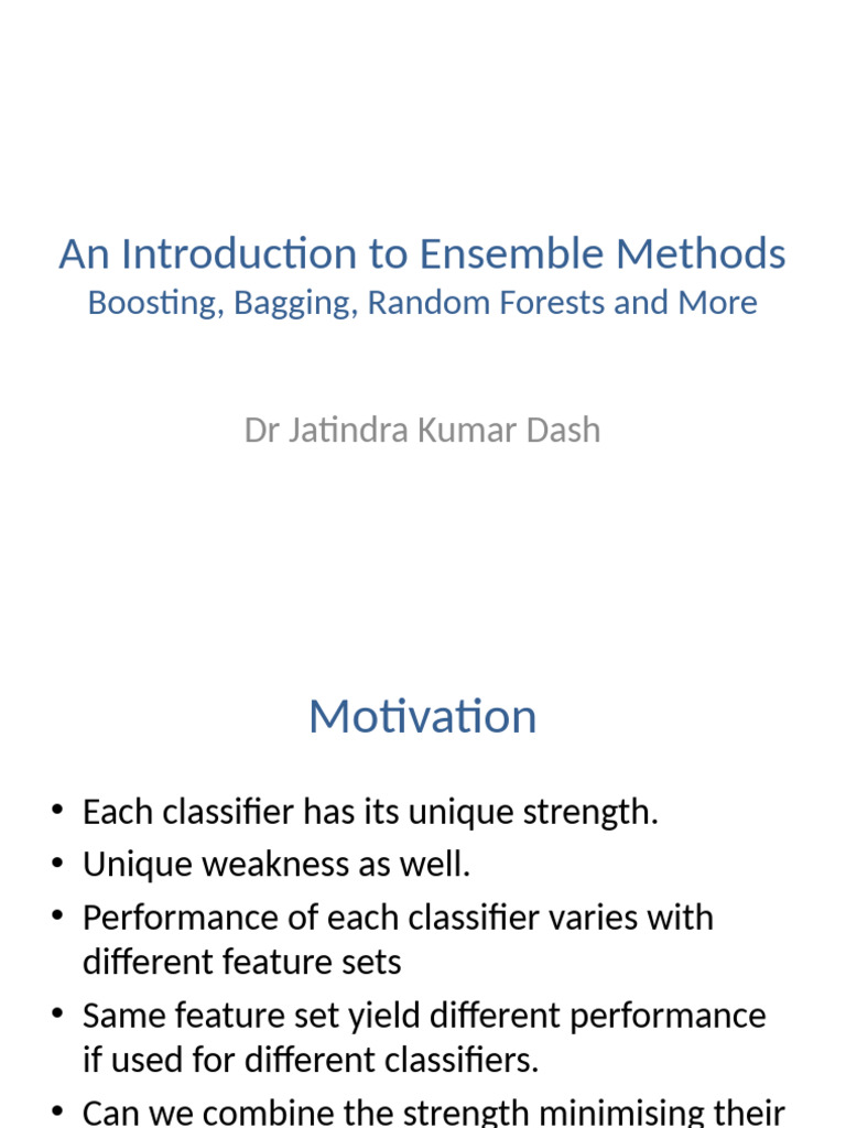 Chapter 11 Ensemble Methods | PDF | Statistical Classification | Algorithms