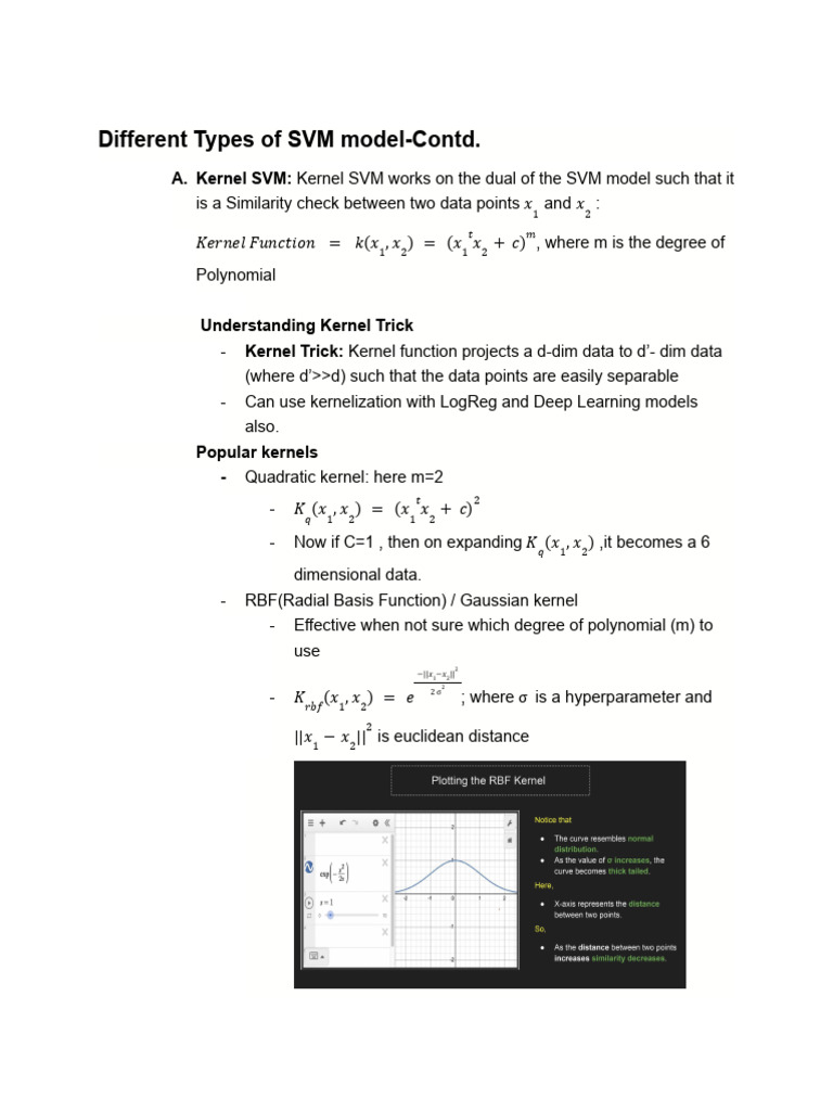 SVM-2-SummaryNotes (1) | PDF | Support Vector Machine | Applied Mathematics