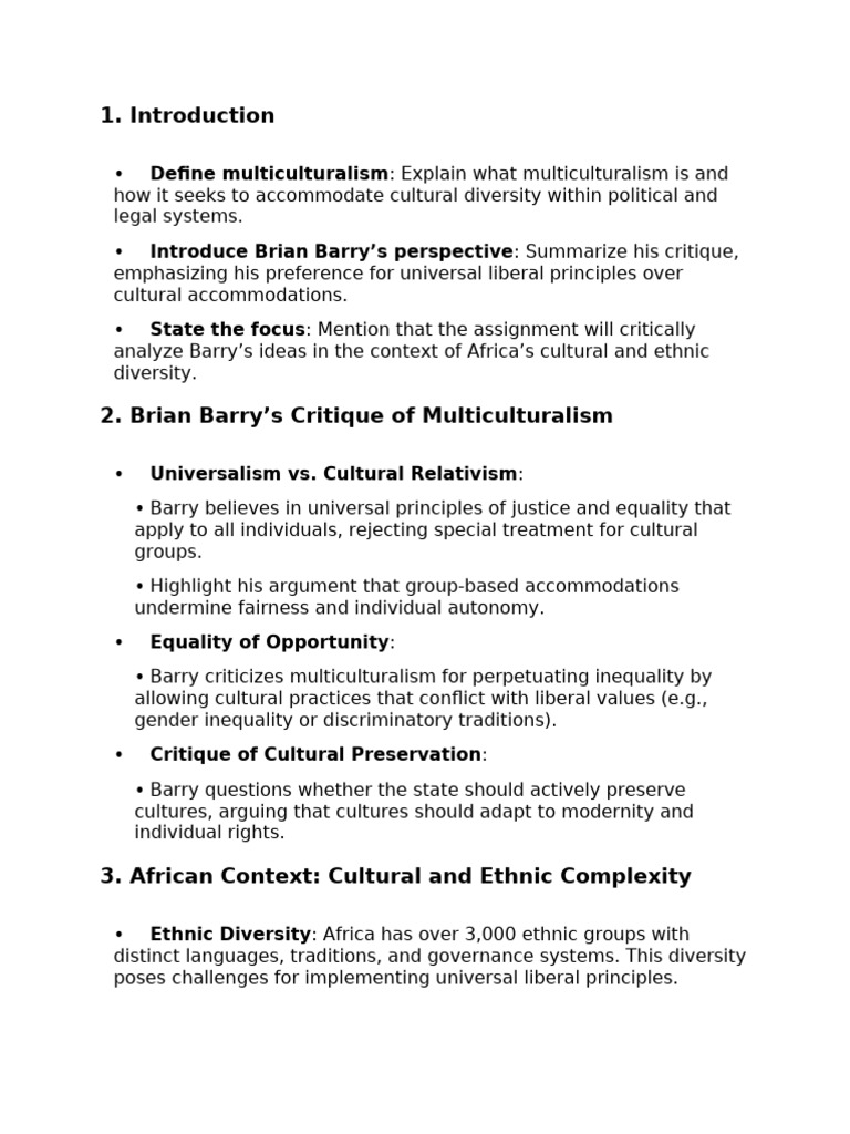 intro assignments | PDF | Multiculturalism | Ethnicity