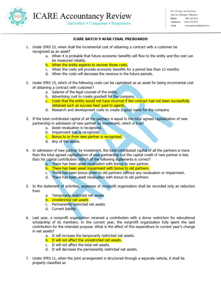 ICARE 09 AFAR Final Preboard | PDF | Franchising | Dividend