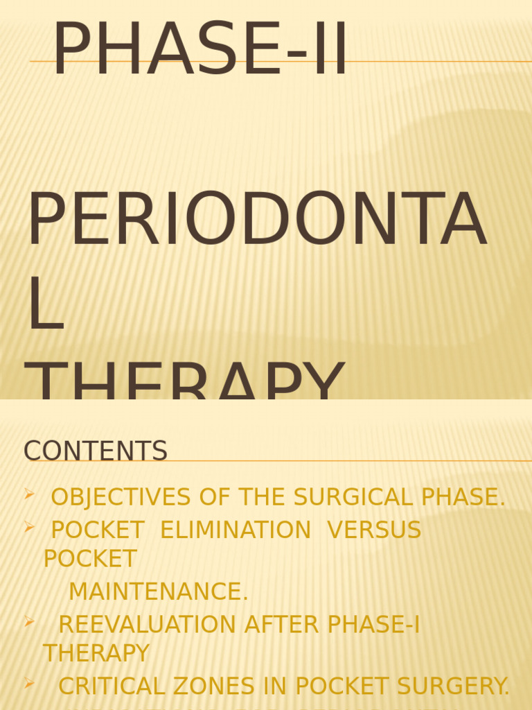 Phase II Periodontal Therapy | PDF | Periodontology | Dental Implant