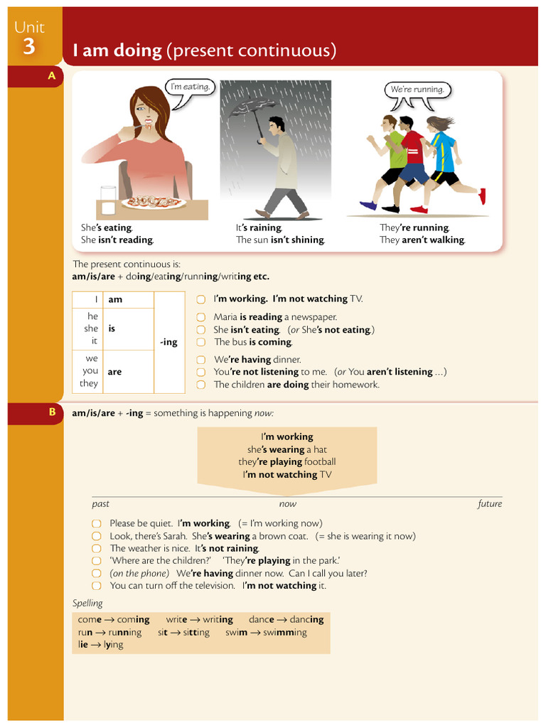 Unit 3 Present Continuous | PDF | Linguistics