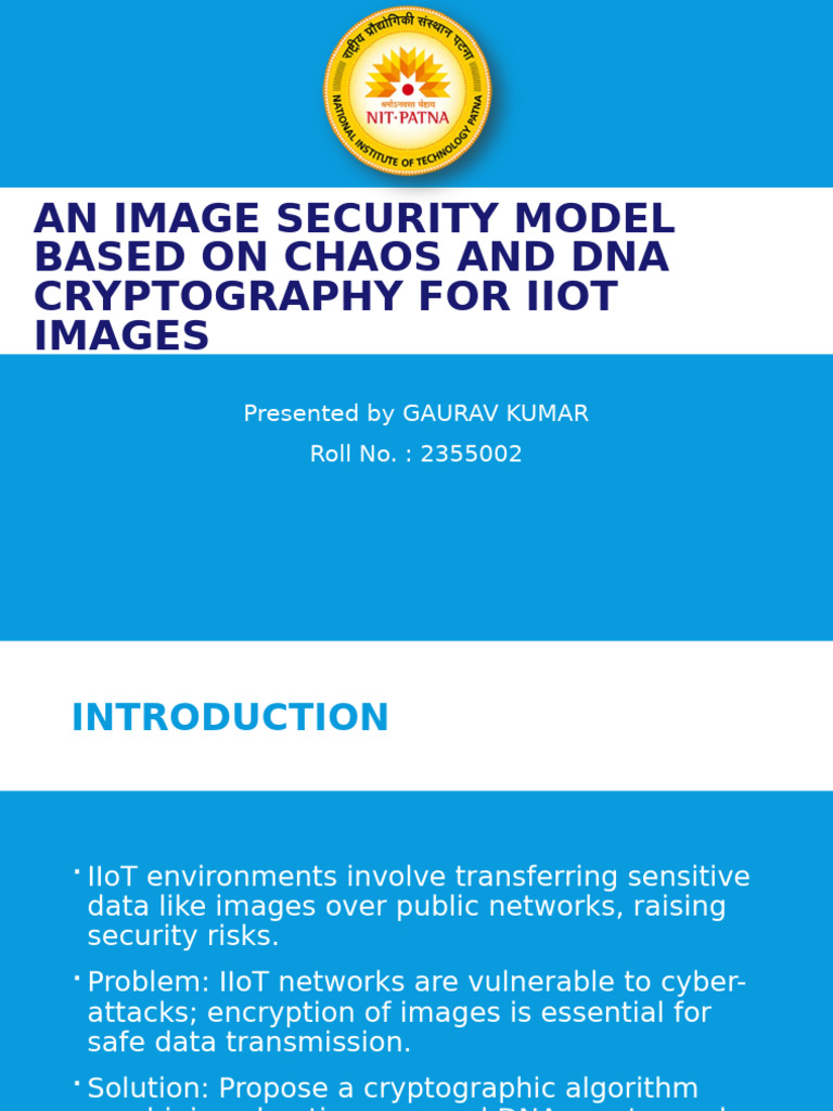 IIoT Image Security Model Celestial Presentation | PDF | Encryption | Chaos Theory