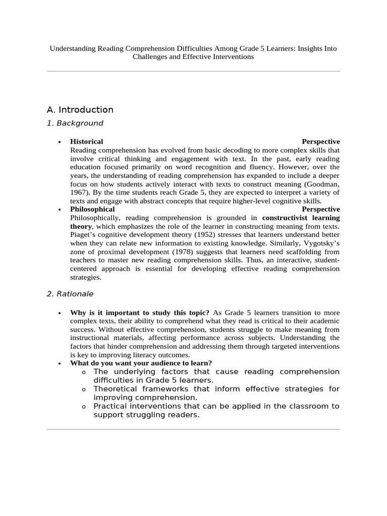 Organization of The Paper | PDF | Reading Comprehension | Learning