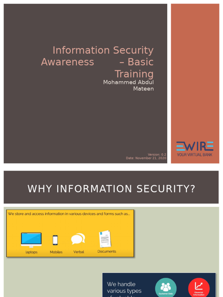Information Security Awareness - Basic Training: Mohammed Abdul Mateen ...
