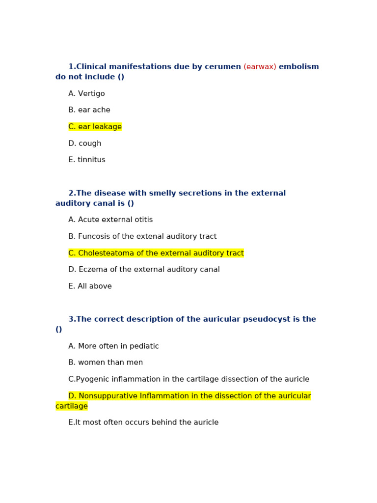 Ent Pdf Ear Audiology