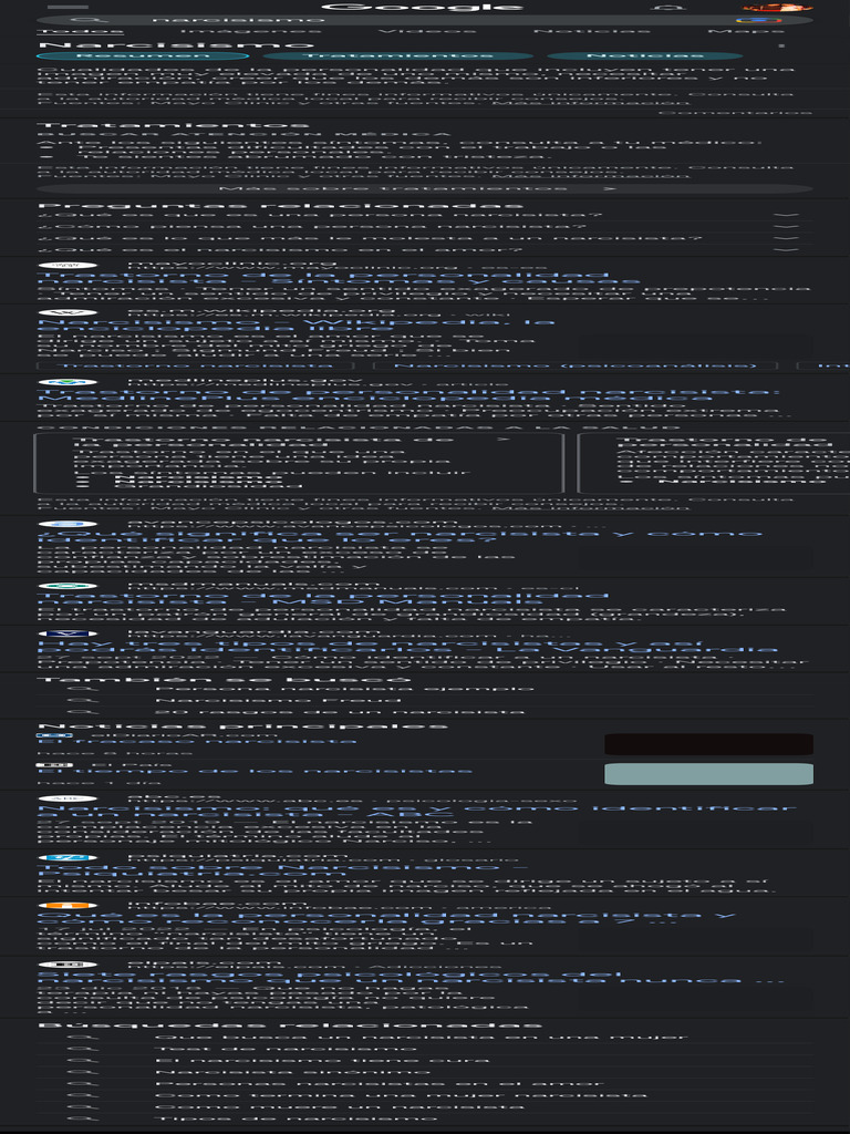 Características del Narcisismo | PDF | Narcisismo | Psicología anormal