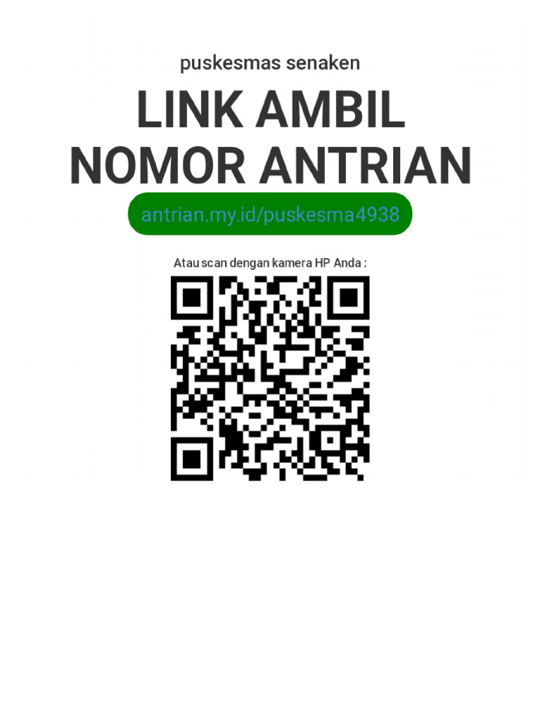 Poster Antrian Online Puskesma4938 | PDF