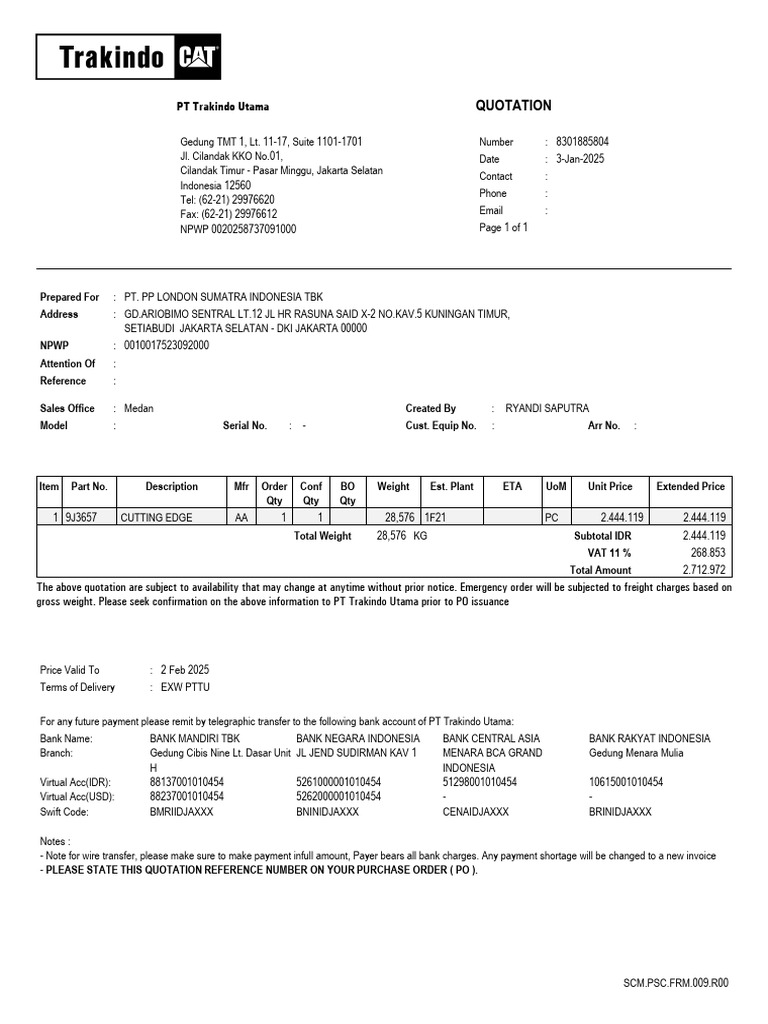 Pt. PP London Sumatra Indonesia TBK | PDF | Banking | Banks