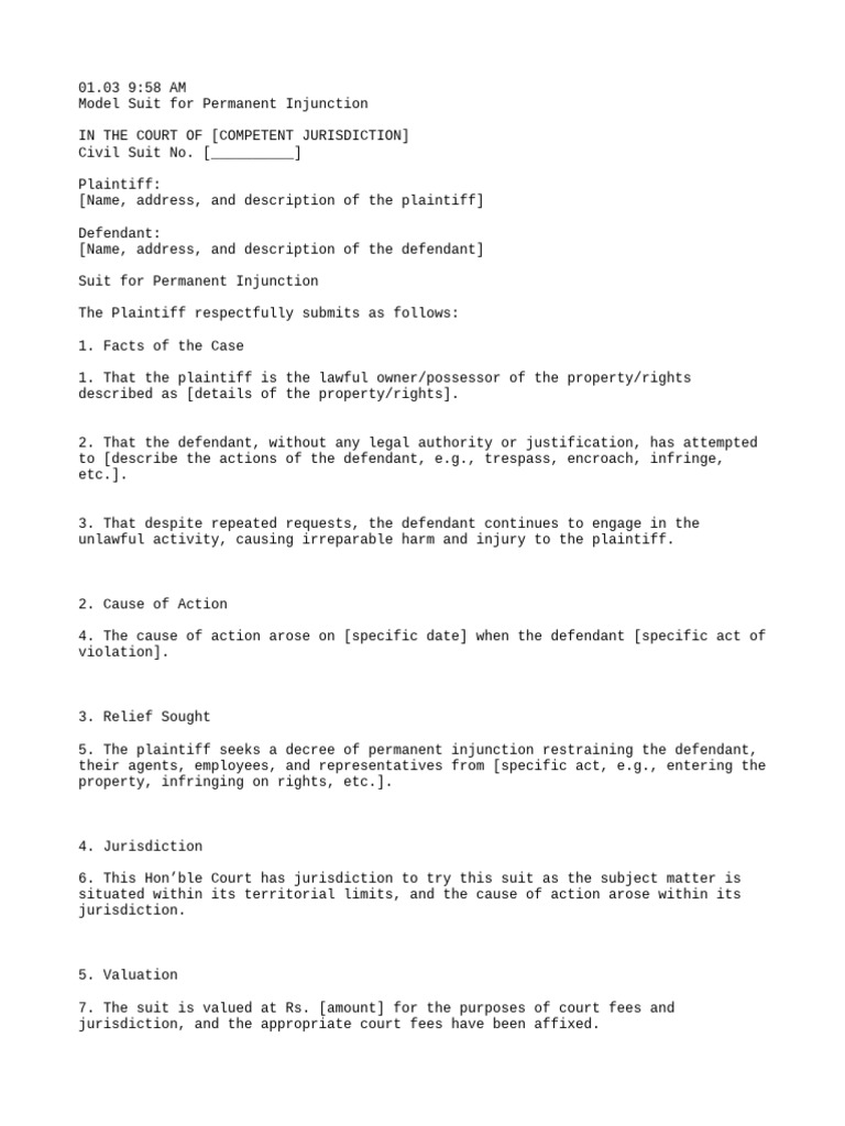 Legal Guide: Permanent Injunction | PDF | Lawsuit | Injunction