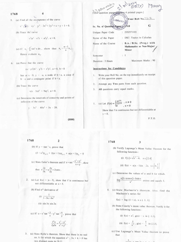 Topics in Calculus I | PDF