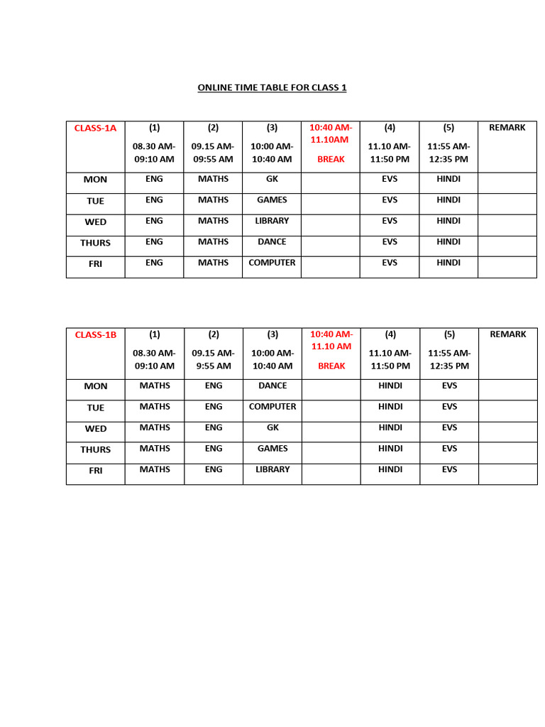 TT Online Class 1 (2024-25) Final | PDF