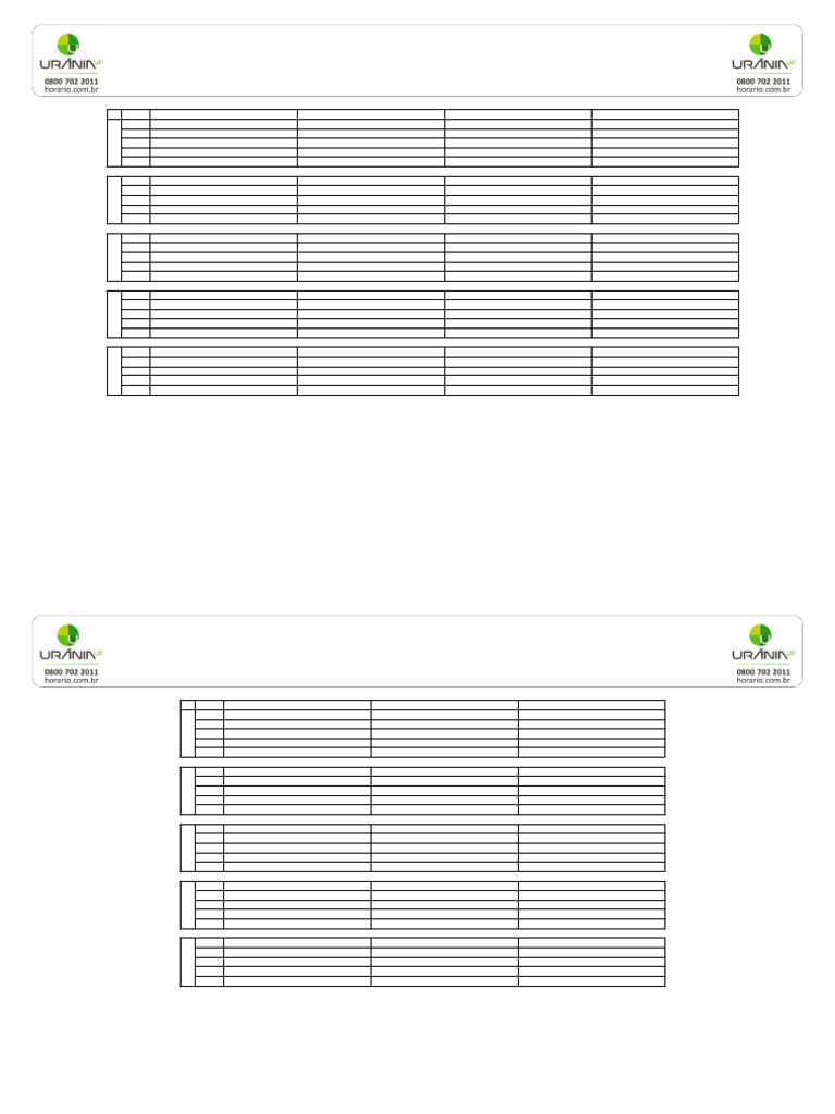 Horário Geral Noturno 14.10 | PDF