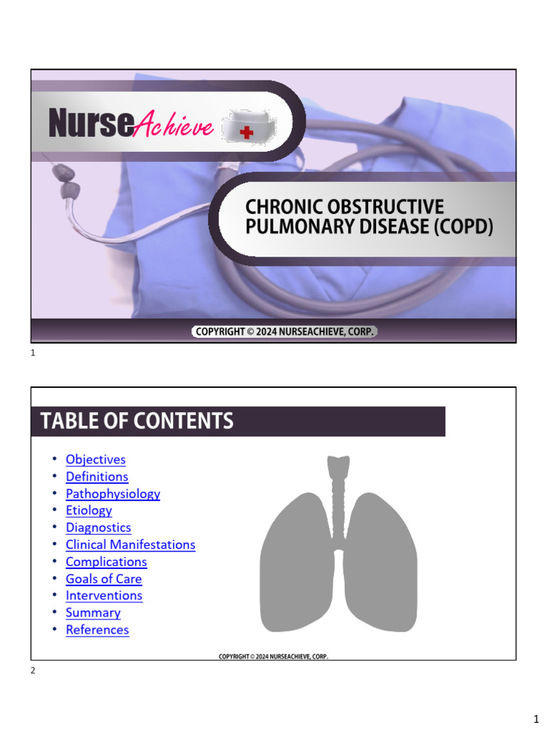 Chronic Obstructive Pulmonary Disease (COPD) | PDF | Chronic ...