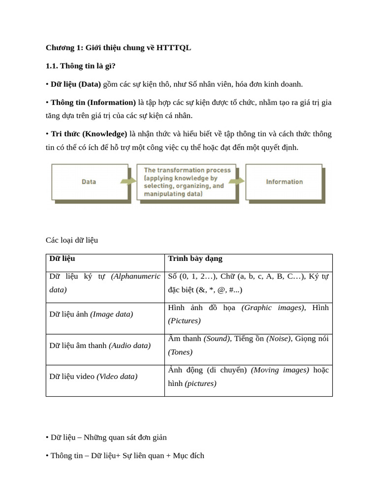 Tong Hop Kien Thuc HTTTQL | PDF