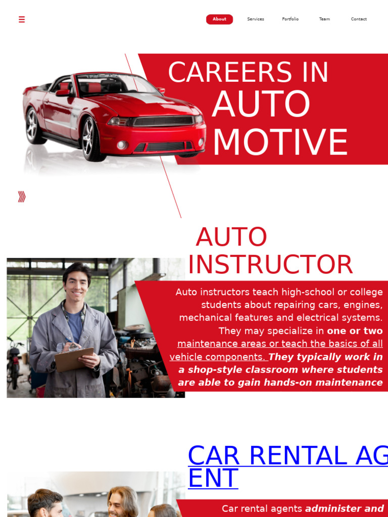 Lesson 1 - Careers in Automotive | PDF | Auto Mechanic | Car