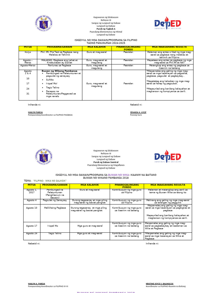 Filipino Matrix | PDF