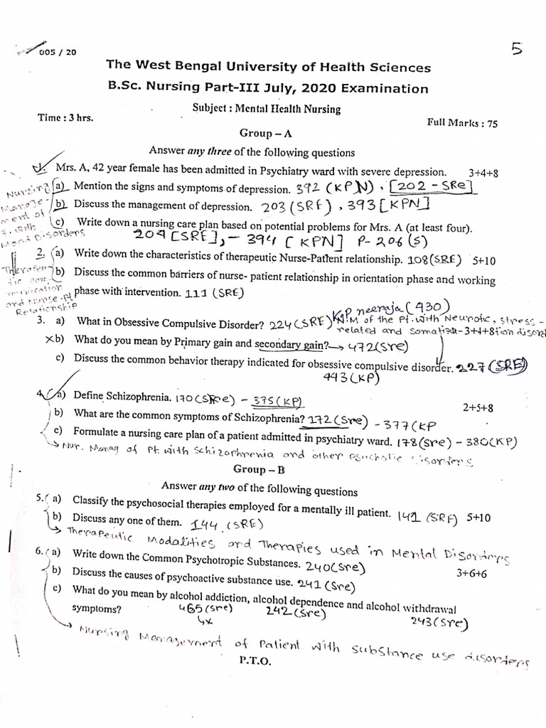 Print 3rd yr Mental | PDF