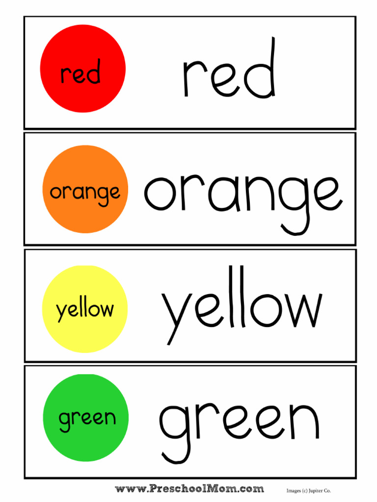Color Words Wordwall Cards | PDF
