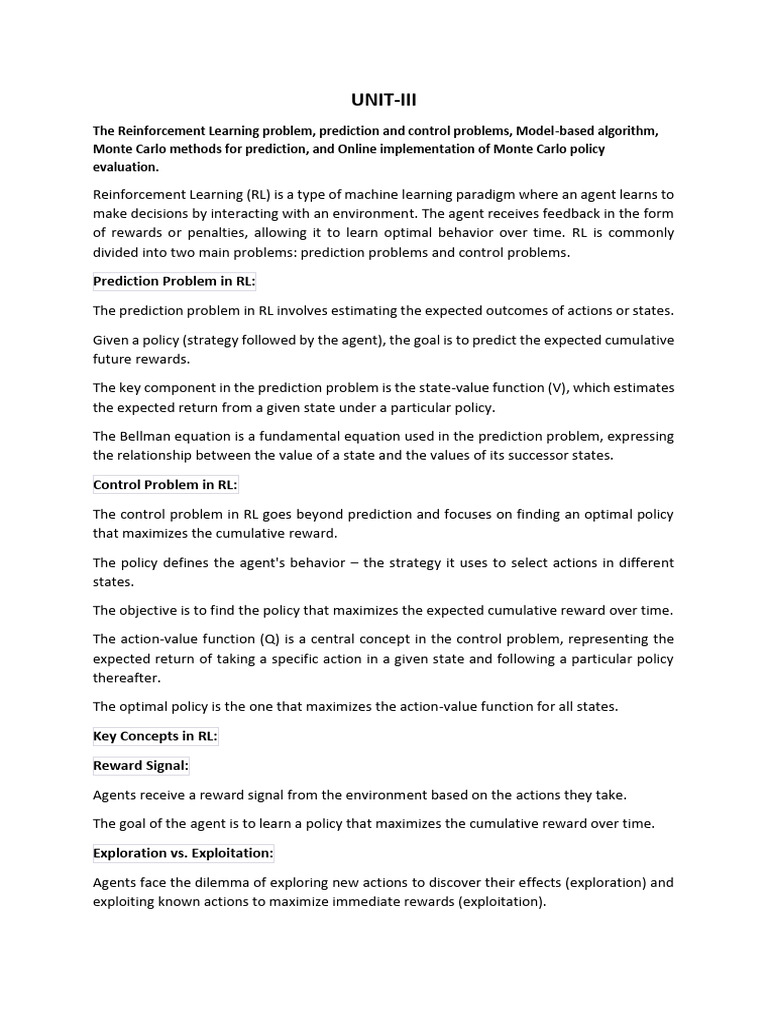 RL_Unit III | PDF | Applied Mathematics | Machine Learning