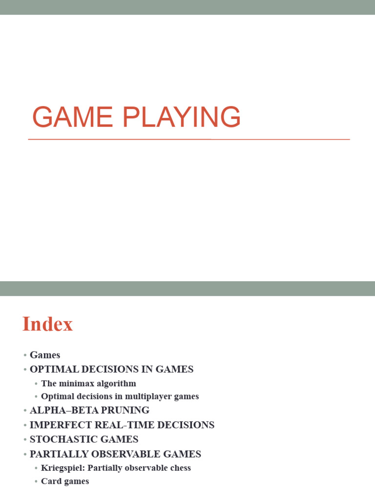 Module-1 Chapter 5 Game Playing - PPTX - Google Slides | PDF | Applied ...