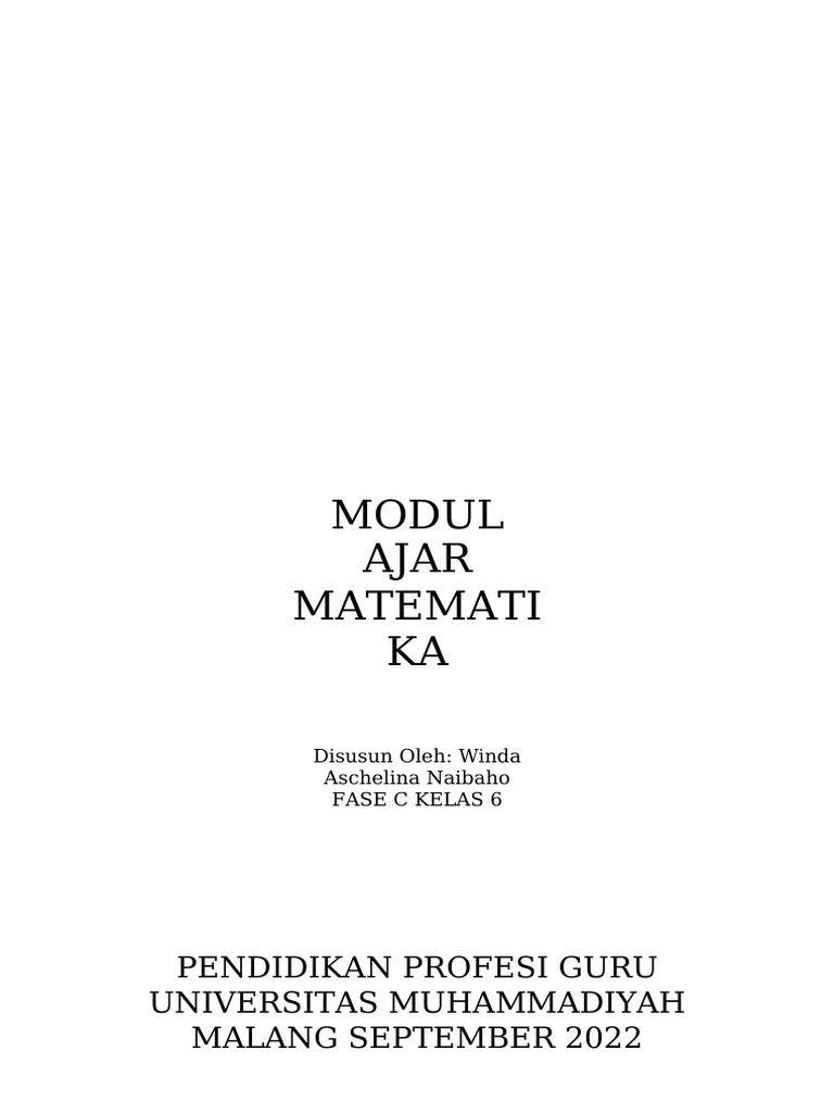 Modul Ajar MTK Elemen Geometri | PDF
