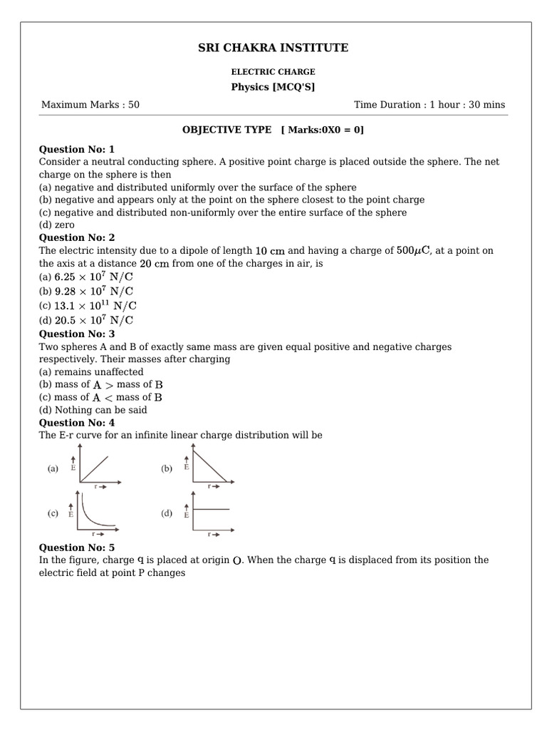 CH 1_2025_MCQ | PDF | Sphere | Applied And Interdisciplinary Physics