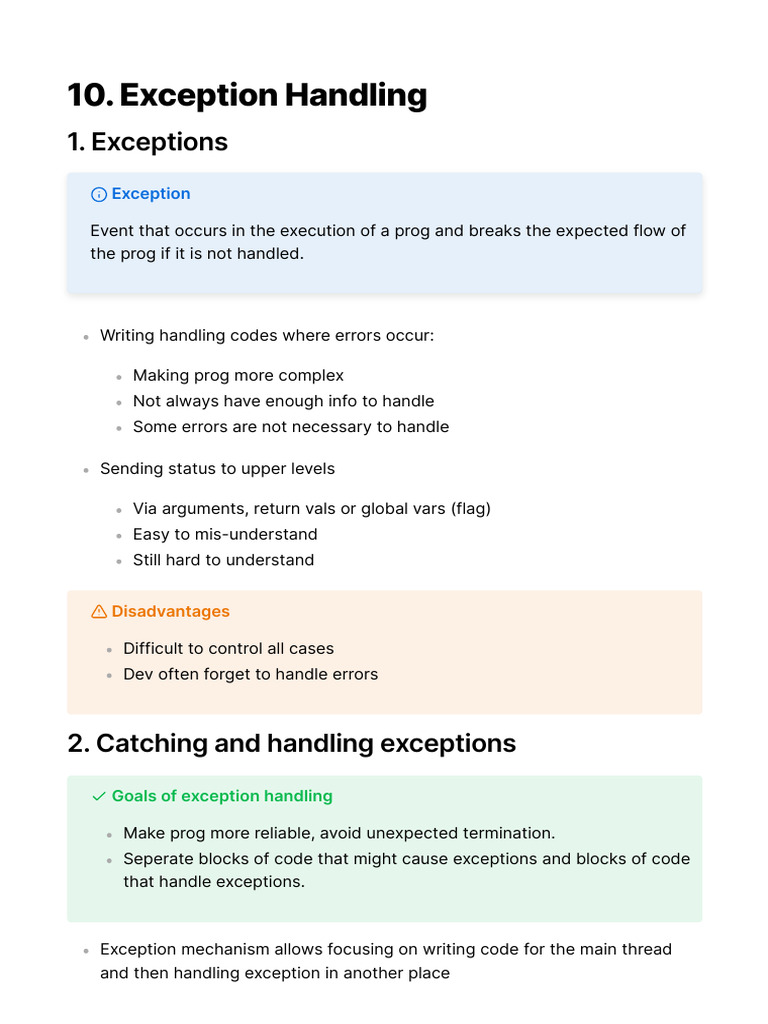 10 Exception Handling Pdf Inheritance Object Oriented Programming Object Oriented