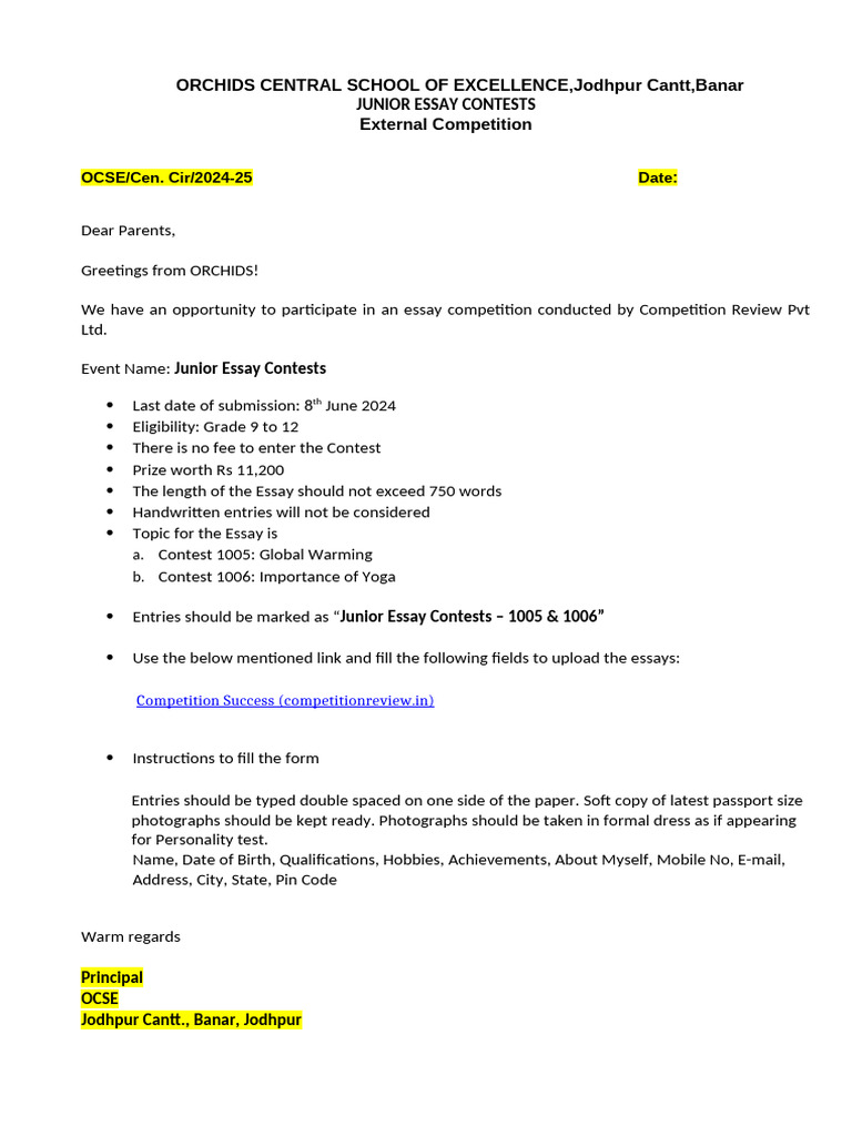 Parents Circular | PDF